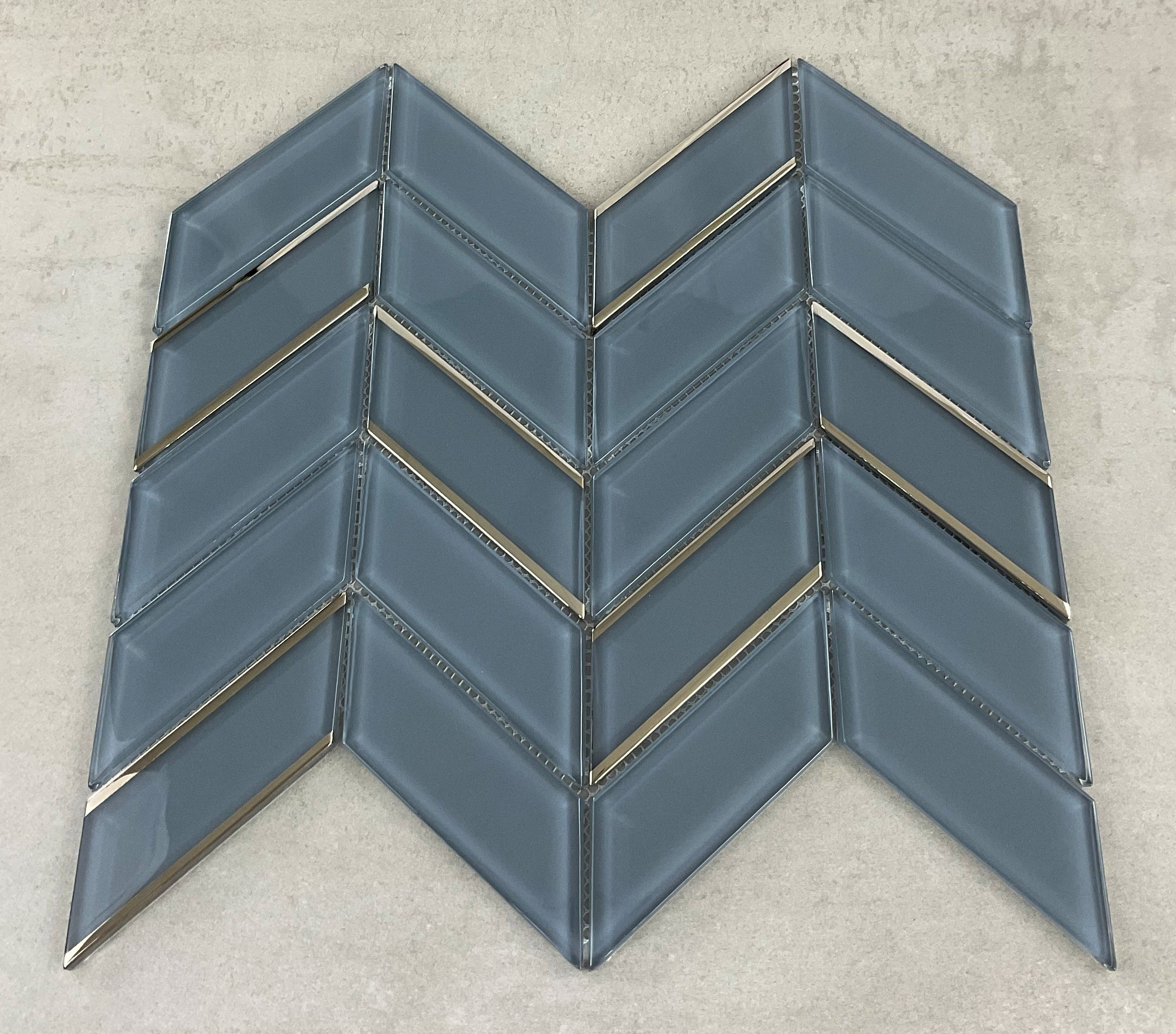 ES Stone 1.5" x 4.25" Glass Chevron Mosaic Wall Tile | Wayfair