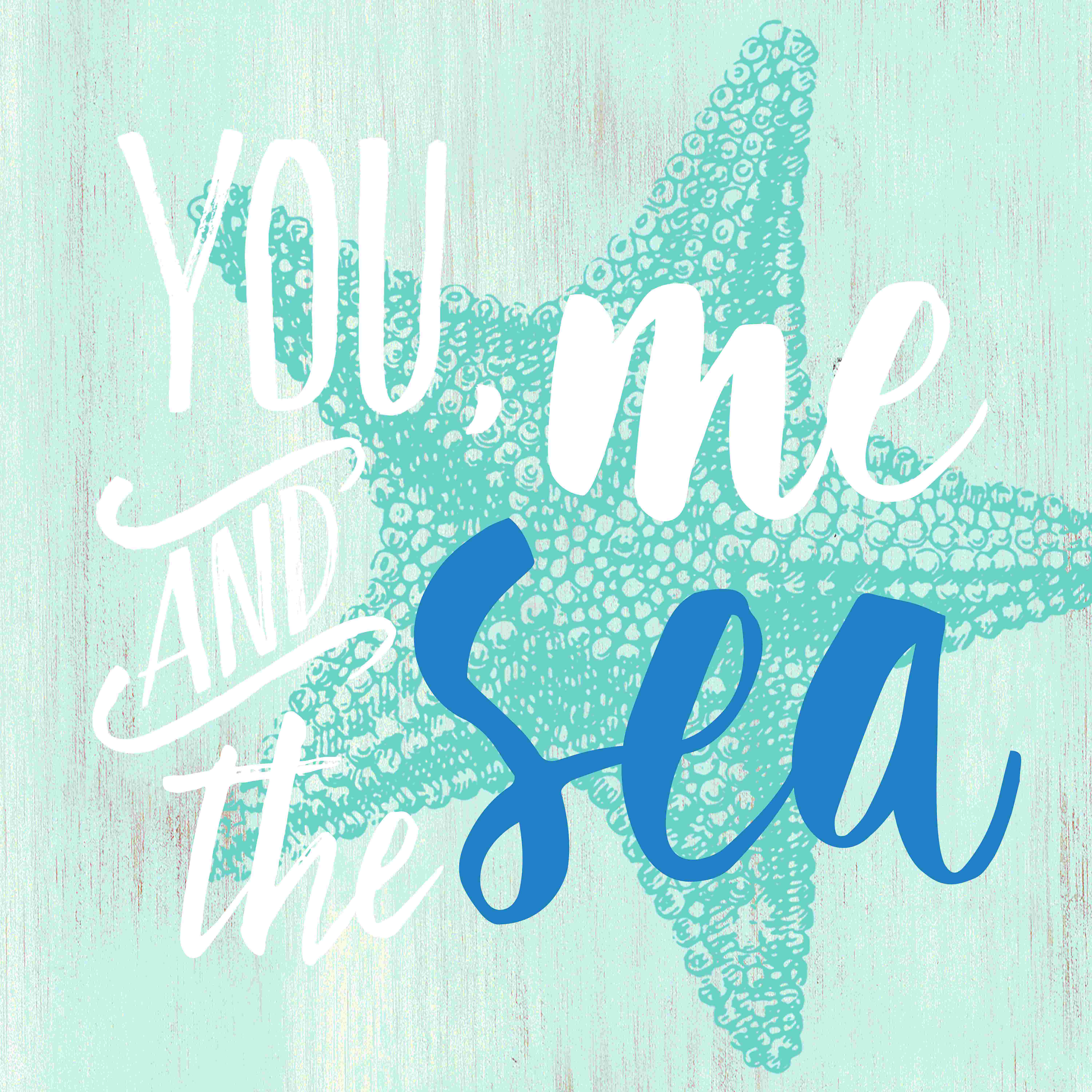 Highland Dunes You Me And The Sea Starfish - Wrapped Canvas Textual Art ...