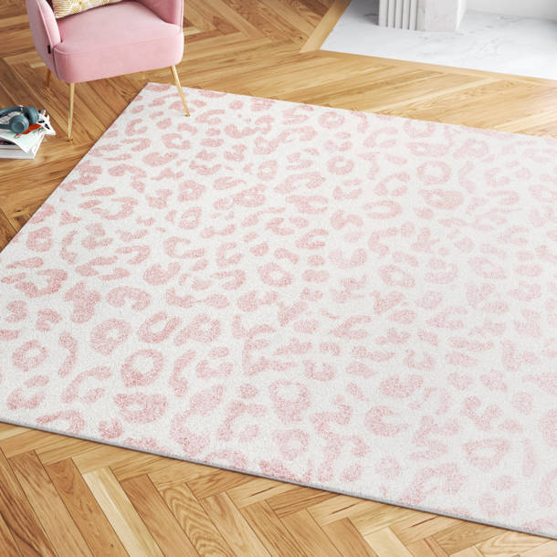 Mercer41 Vaughan Machine Woven / Power Loomed Pink/White Rug | Wayfair