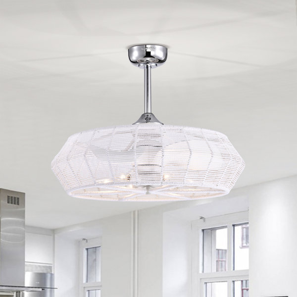 Warehouse of Tiffany Akasha 28 Inch Rattan Rope Ceiling Fan 6 Light ...