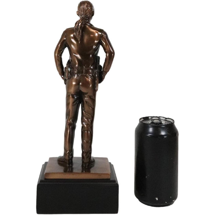 Red Barrel Studio® Police Woman Officer Cop in Uniform Standing Guard ...