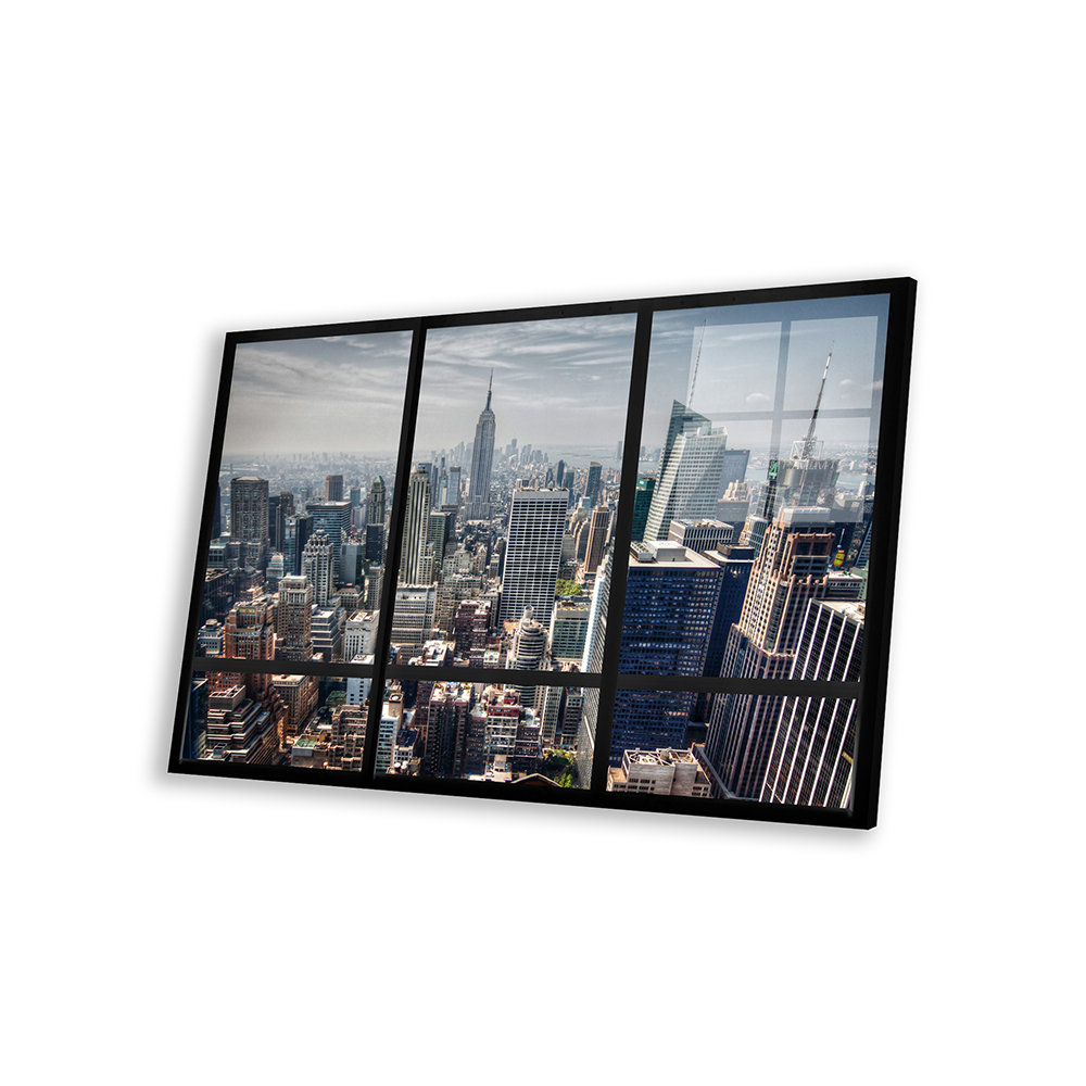 Latitude Run® New York City Skyline Window View by - Unframed Graphic ...