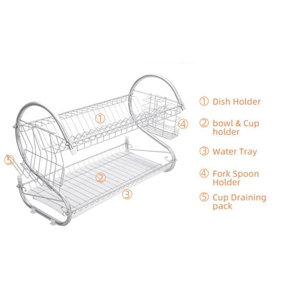 Winado 2 Tier Drying Stainless Steel Disk Rack & Reviews | Wayfair