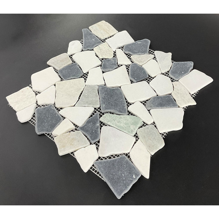ES Stone 12.5" x 12.5" Marble Pebble Mosaic Wall And Floor Tile | Wayfair