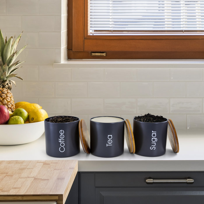 Ebern Designs 4 Piece Kitchen Canister Set & Reviews | Wayfair