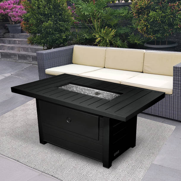 Sunbeam Serenity Aluminum Propane/Natural Gas Fire Pit Table & Reviews ...