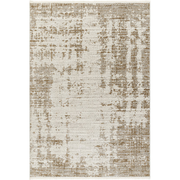 Rosecliff Heights Avrianna Performance Brown/Cream Rug | Wayfair