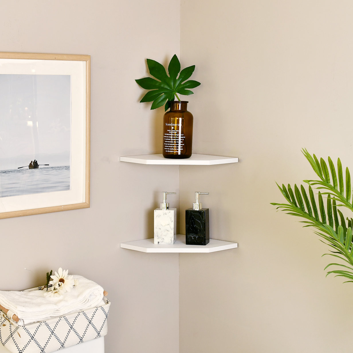 Latitude Run® 2 Piece Corner Shelf & Reviews | Wayfair