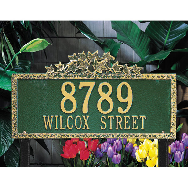 Whitehall Products Ivy 2-Line Lawn Address Sign | Wayfair