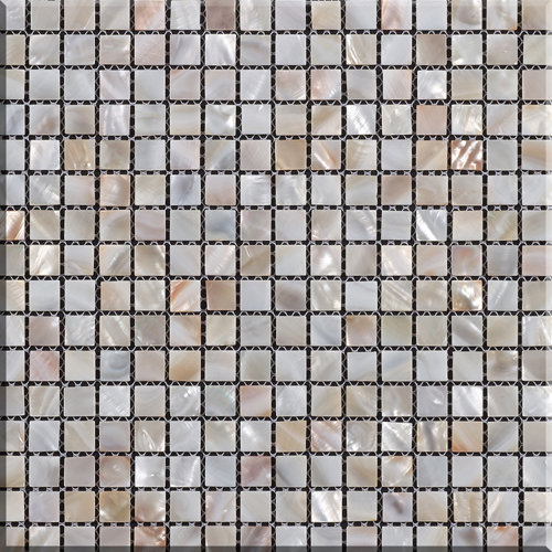 Matrix-Z SeaTile 0.6" x 0.6" Seashell Grid Mosaic Wall & Floor Tile ...