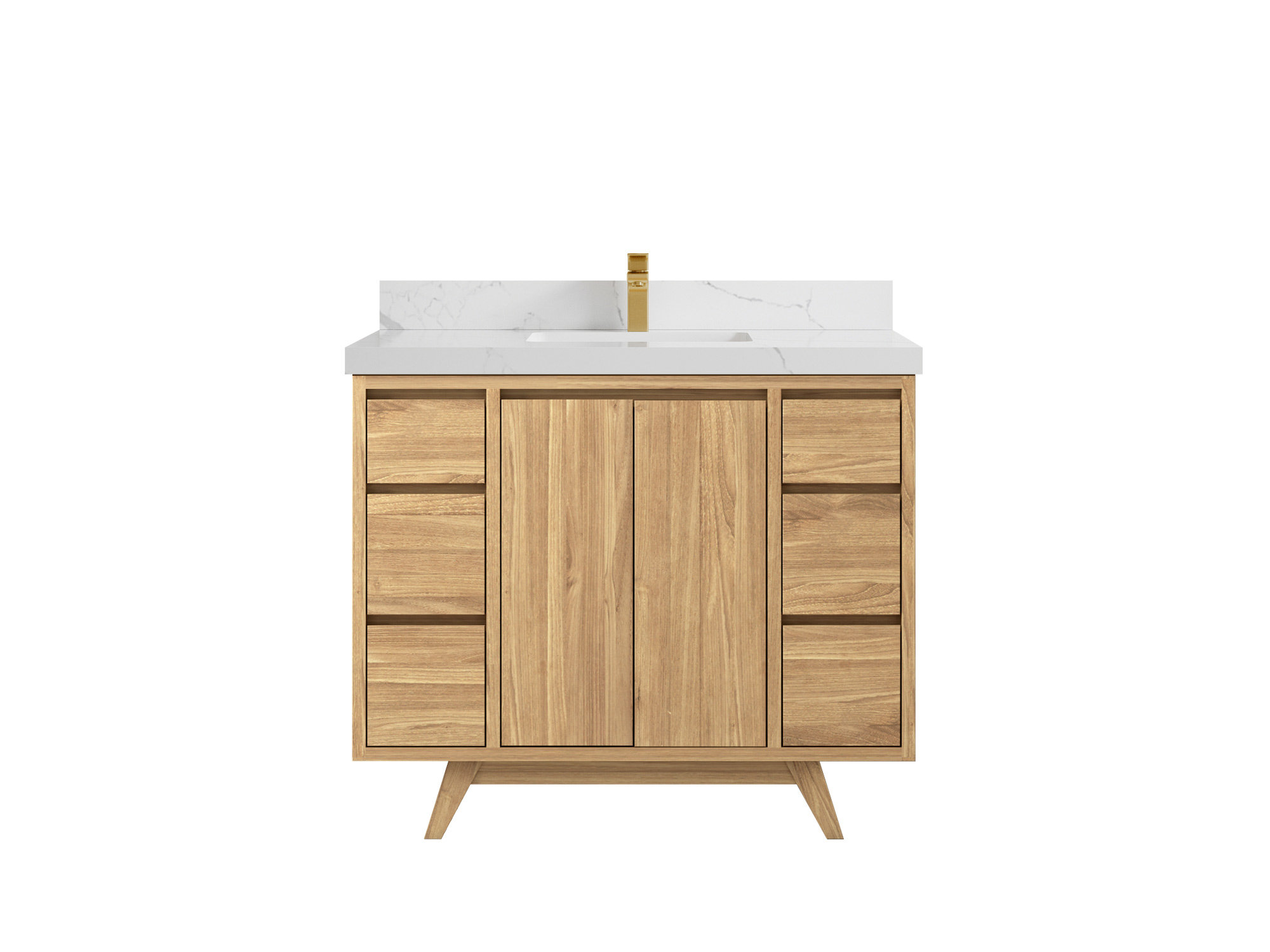 Willow Collections 42 In. W X 22 In. D Madison Teak Single Sink ...