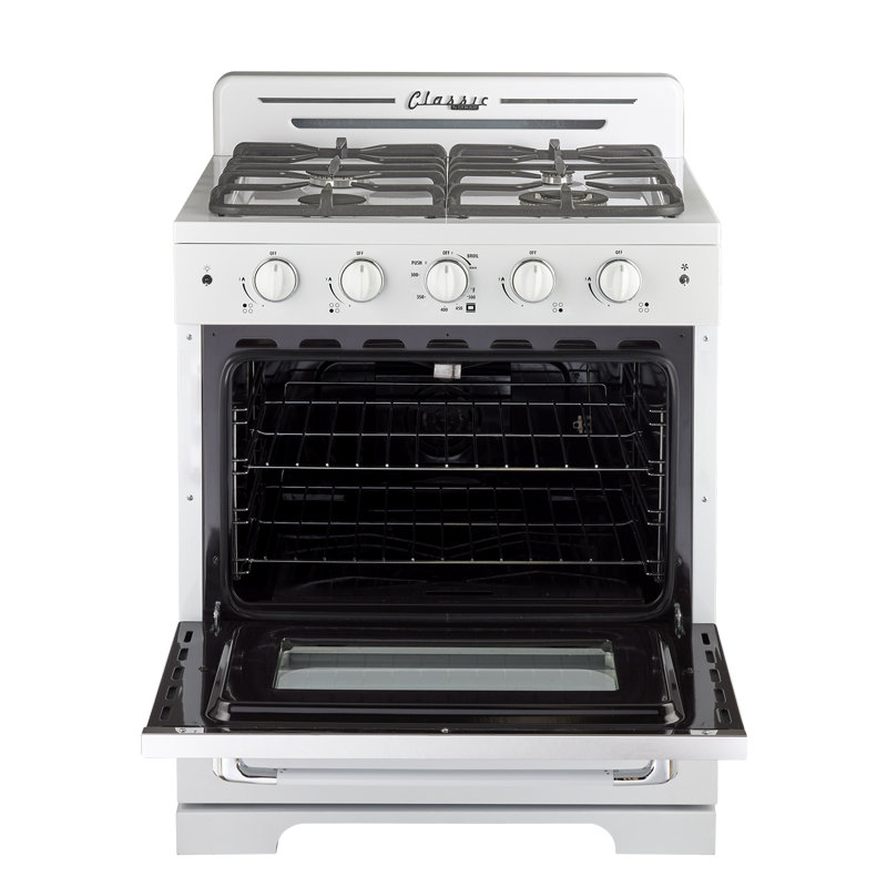 Unique Classic Retro 30" 4 burner 3.9 cu. ft. Freestanding Gas Range ...