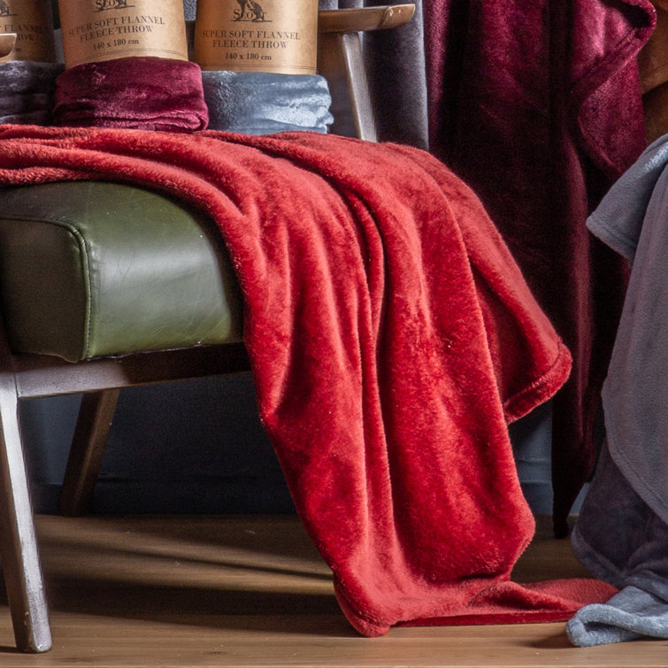 Gallery Direct Rolled Flannel Throw & Reviews | Wayfair.co.uk