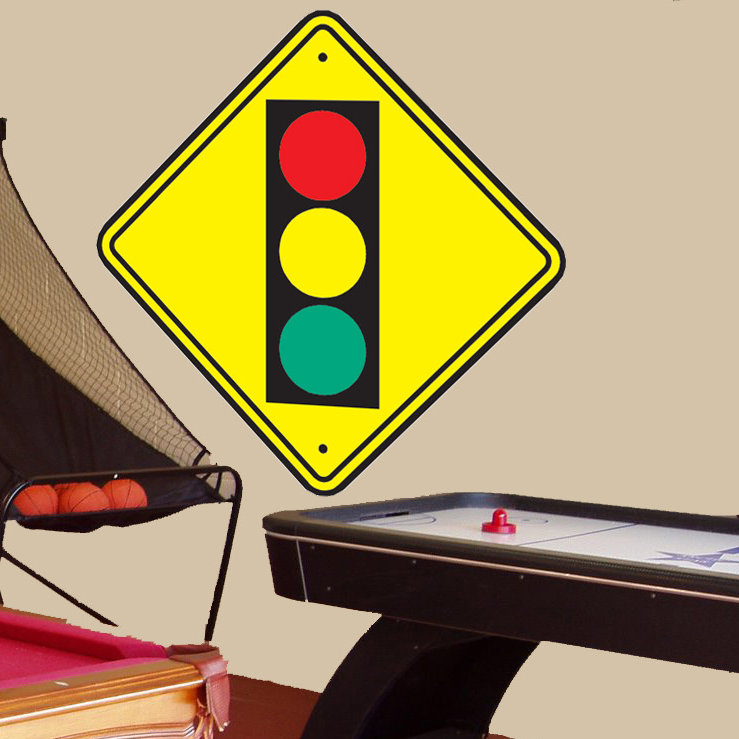 Trule Stop Light Sign Wall Decal | Wayfair