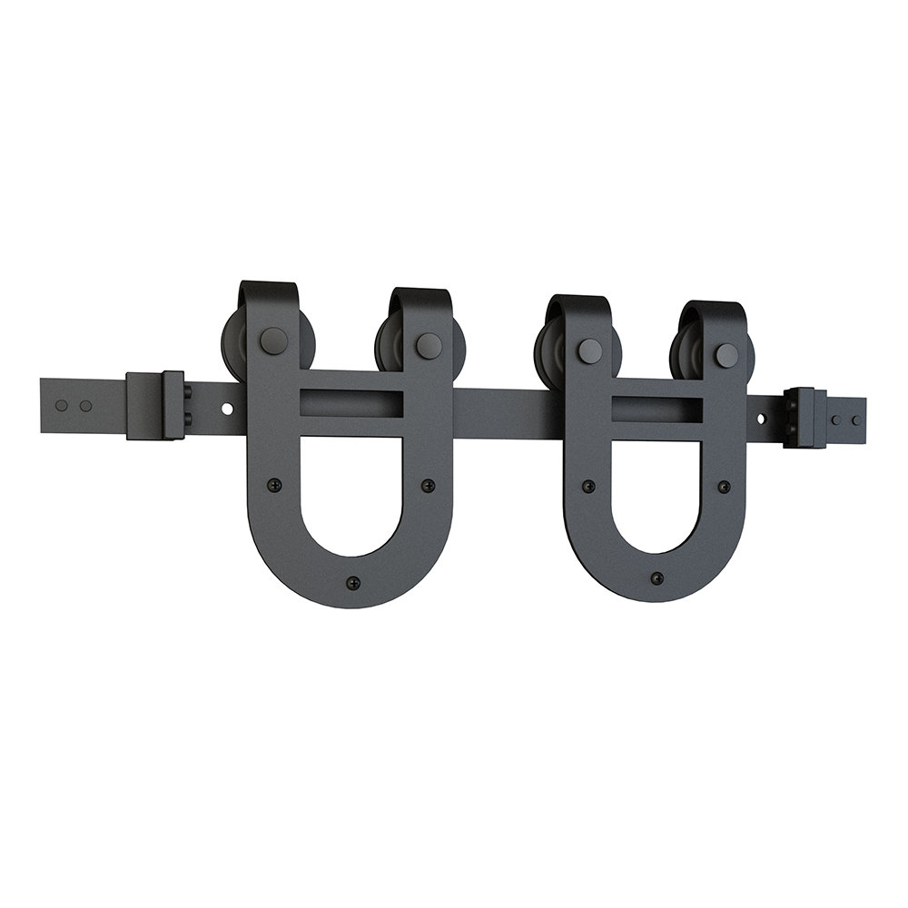 American Pro Decor 78 in Steel Sliding Rolling Barn Door Hardware Kit ...