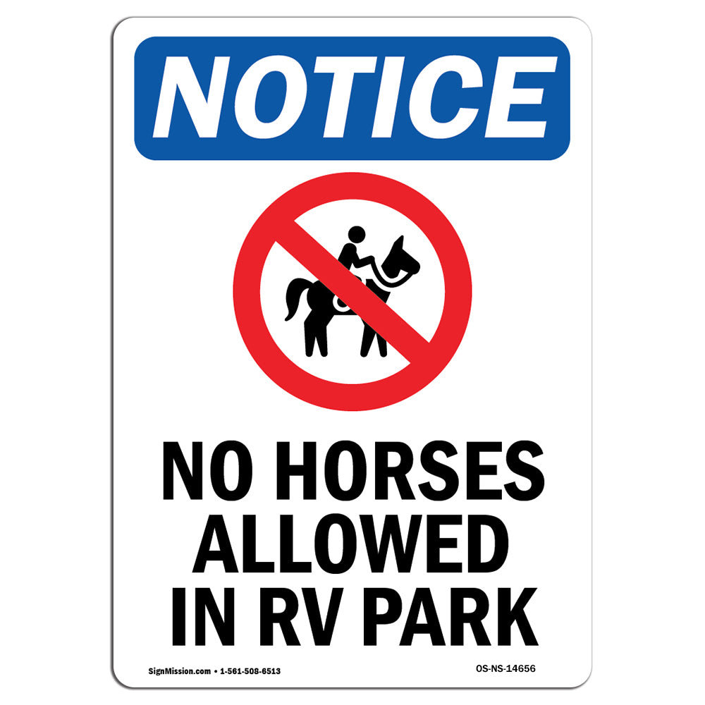 SignMission No Horses Allowed in Rv Park Sign | Wayfair