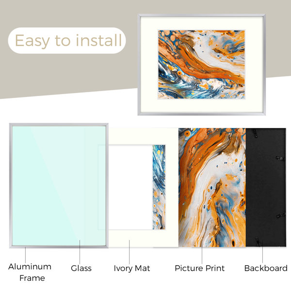 Kelly Clarkson Home Ryleigh Metal Gallery Picture Frame Real Glass Wall ...