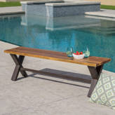 17 Stories Polanco Acacia Outdoor Dining Table & Reviews | Wayfair