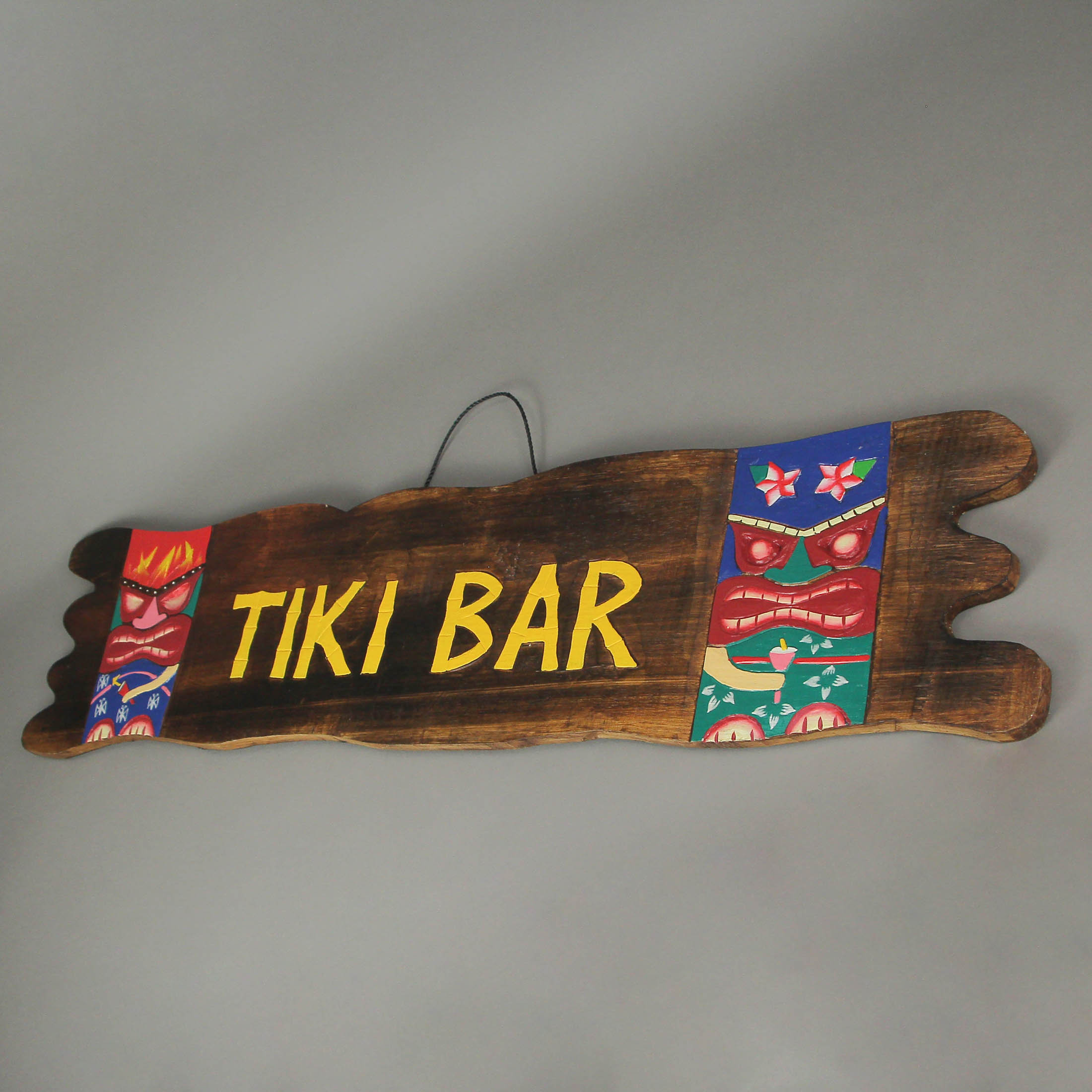 Bayou Breeze Carved Wood Tiki Bar Wall Décor | Wayfair