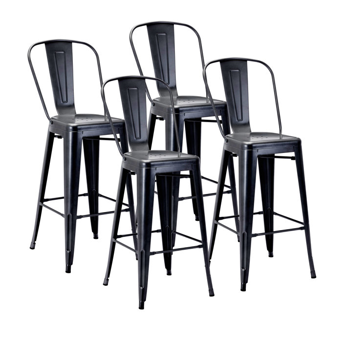 17 Stories Gainsborough Metal Outdoor Stool & Reviews | Wayfair