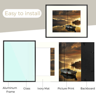 Kelly Clarkson Home Ryleigh Metal Gallery Picture Frame Real Glass Wall ...