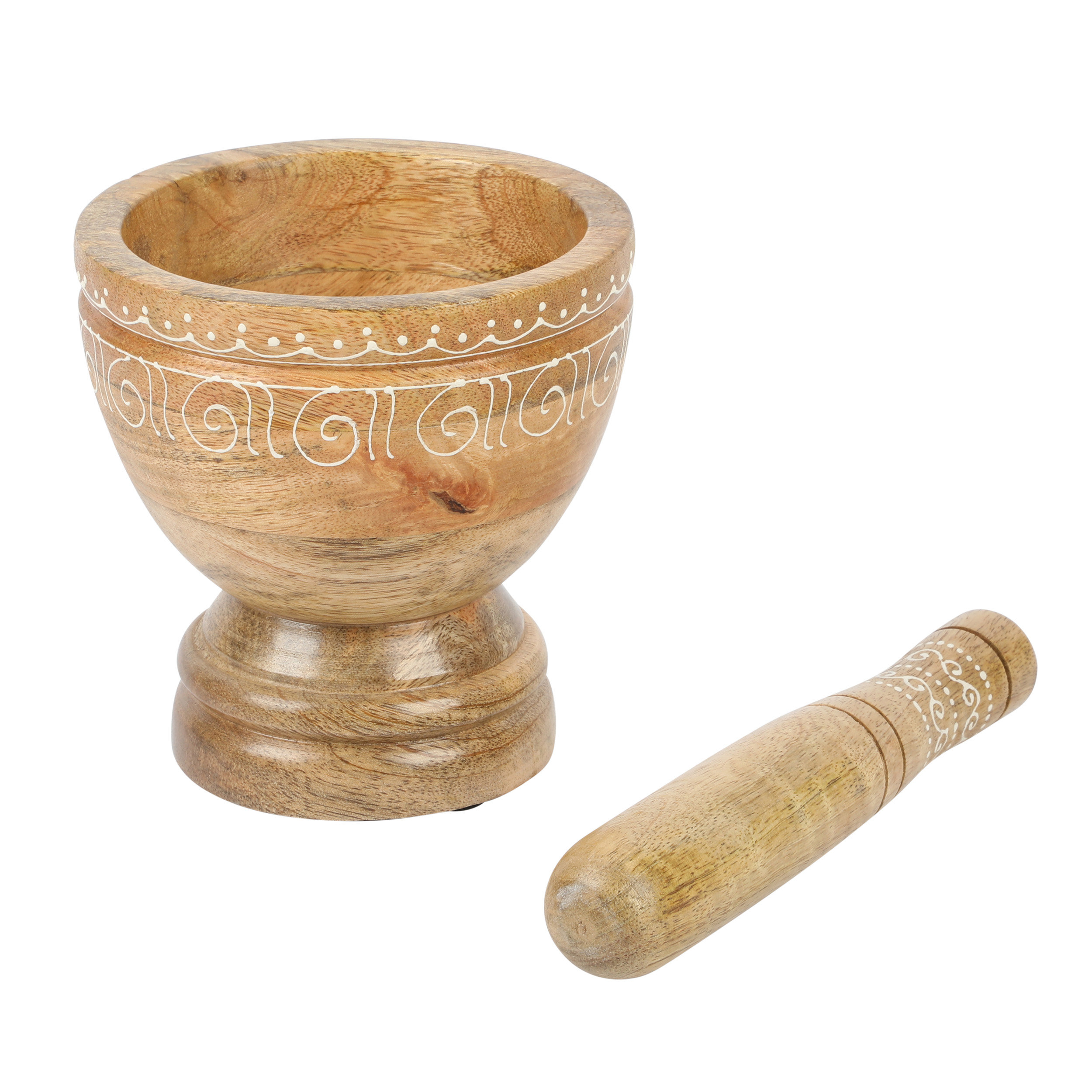 Cravings By Chrissy Teigen 5.5 Inch Mango Wood Mortar And Pestle Set ...