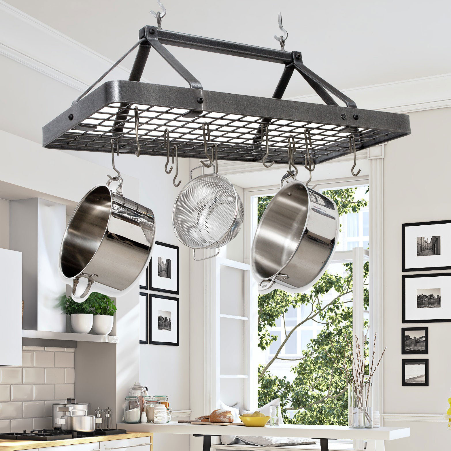 Enclume Carnival Hanging Pot Rack & Reviews | Wayfair