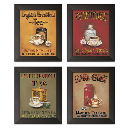 Red Barrel Studio® Tea Time! Vintage Tea Signs; Earl Gray, English ...