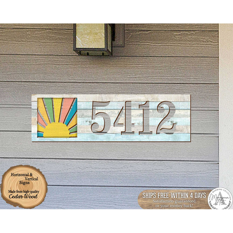 aMonogramArtUnlimited Sunrise 1-Line Address Sign | Wayfair