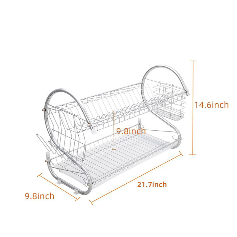 Winado 2 Tier Drying Stainless Steel Disk Rack & Reviews | Wayfair