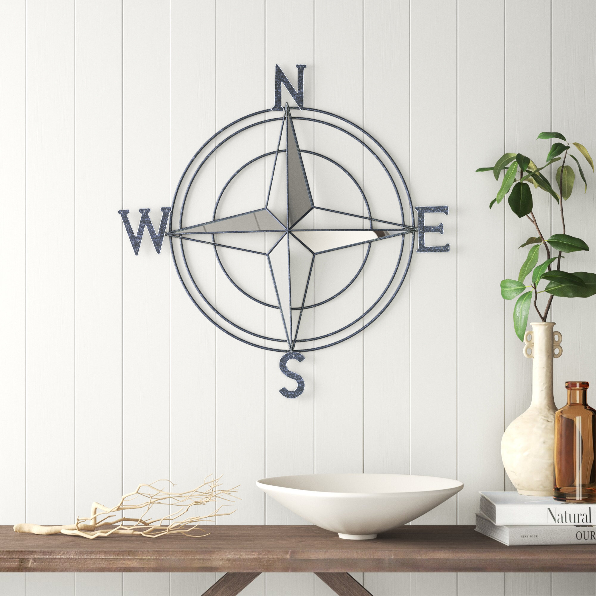 Sand & Stable Metal Compass Wall Décor | Wayfair