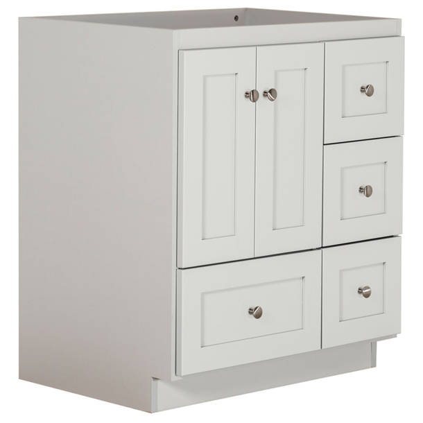 Highland Dunes Cheever Drawer Bank Shaker 12" Bathroom Vanity Base Only ...