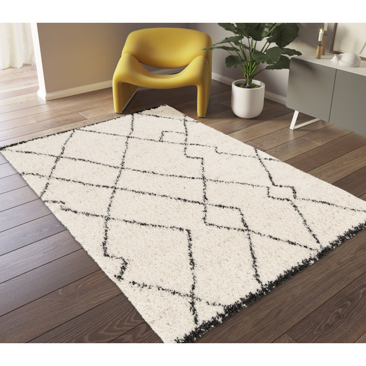 Gracie Oaks Barryknoll Beige/Black Rug | Wayfair.co.uk