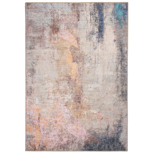 Kukoon Multicolour Distressed Abstract Rug | Wayfair.ie