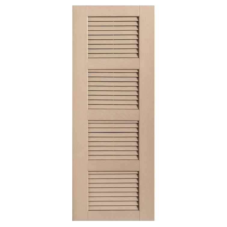 Alpha Shutters Straight Top Full-style Open Louver Shutters Pair ...