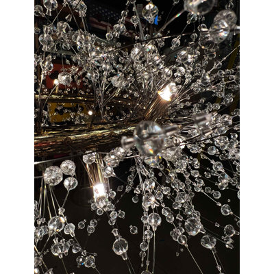 Mercer41 Jannuel 16 - Light Crystal Sputnik Wagon Wheel Chandelier ...