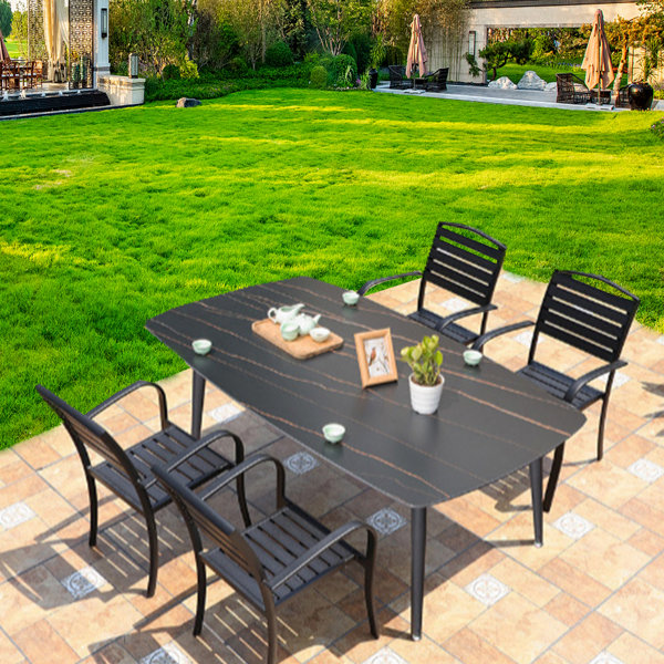 Wildon Home® Outdoor Table And Chair Courtyard Table And Chair Leisure ...