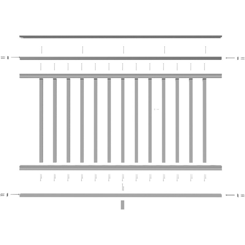 INTEX Providence Three Line Level Rail Kit White Porch And Stair ...