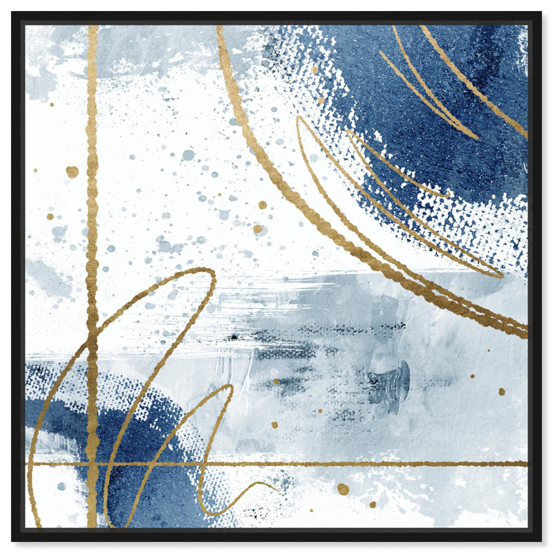 Everly Quinn Abstract Royal Blue Eyes Light, Modern & Contemporary Gold ...