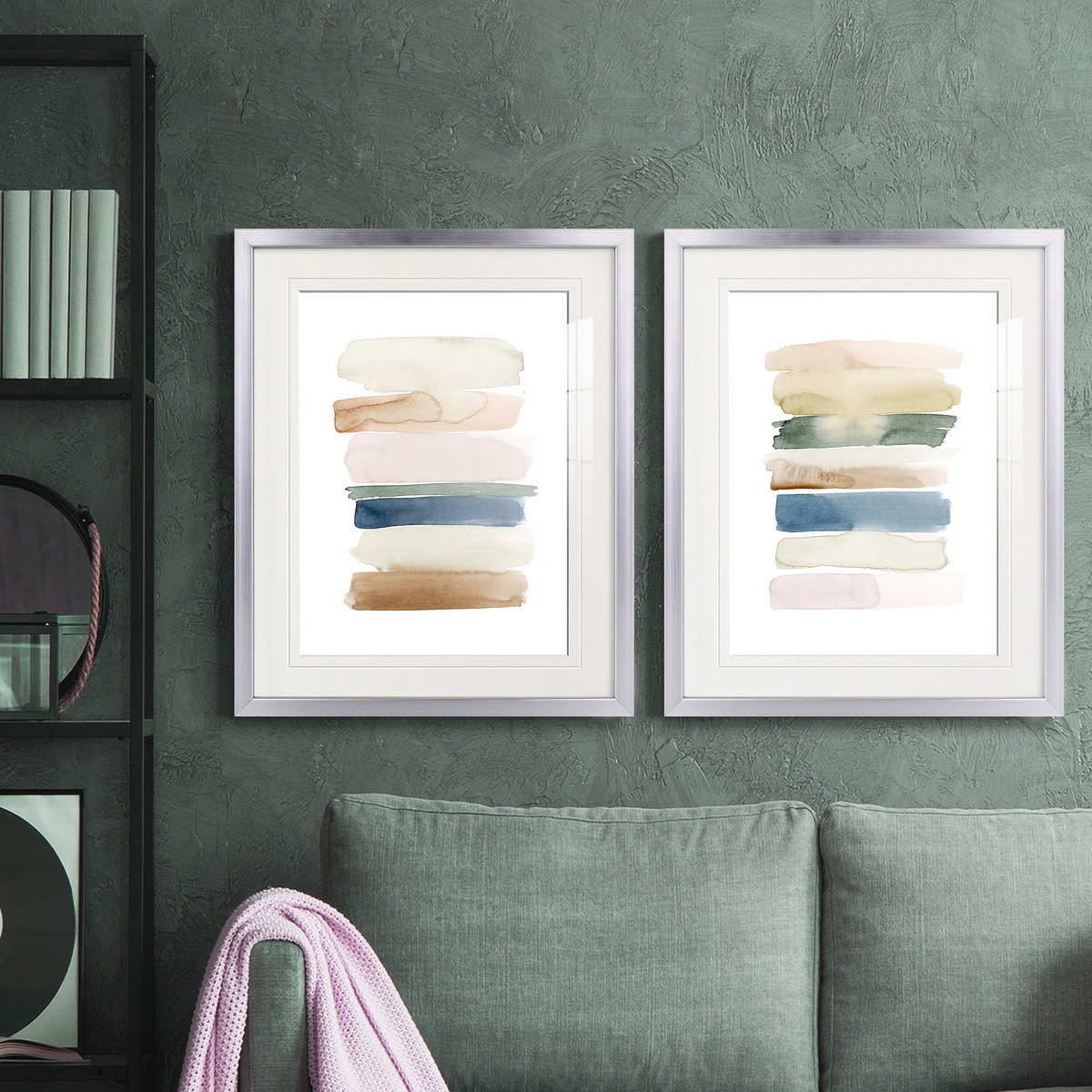 George Oliver Helouisa Faint Swatches I - 2 Piece Picture Frame ...