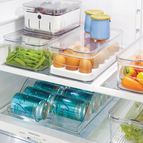 iDesign Crisp Stackable Refrigerator and Pantry Produce Food Storage ...