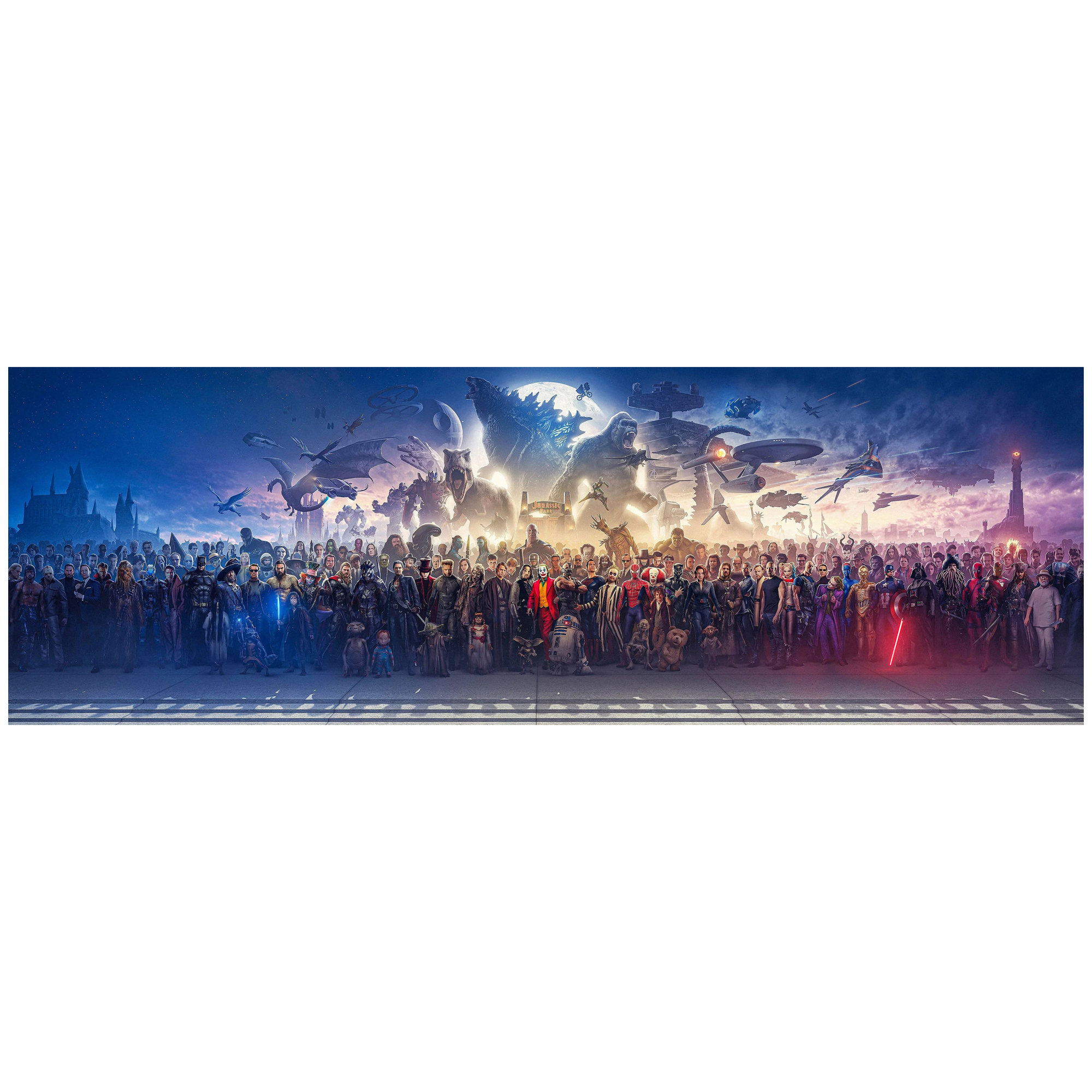 Woodymood Avengers Star Wars Godzilla - Picture Frame Print | Wayfair