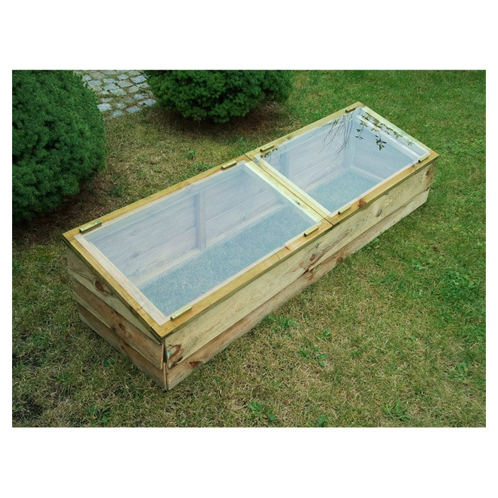 Dakota Fields Deerfield 1.7m W x 0.5m D Cold Frame Greenhouse & Reviews ...