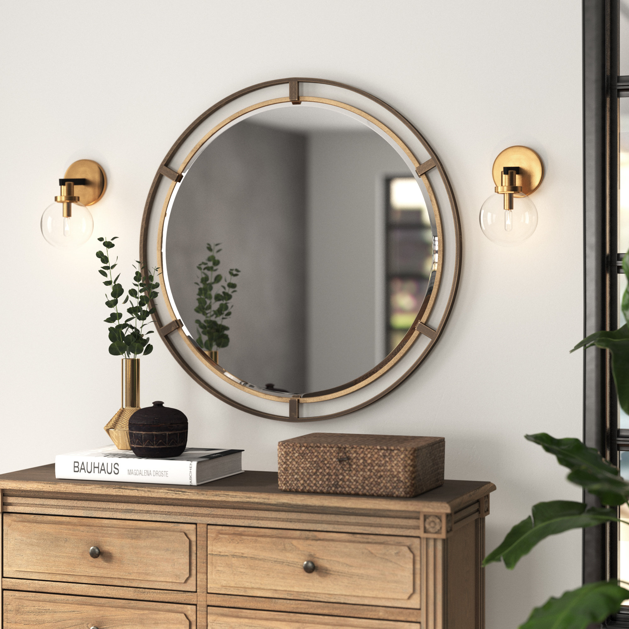 Blue Elephant Round Metal Wall Mirror & Reviews | Wayfair.co.uk