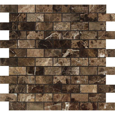 Tile & Mosaic Depot 2" x 4" Marble Brick Joint Mosaic Wall & Floor Tile ...