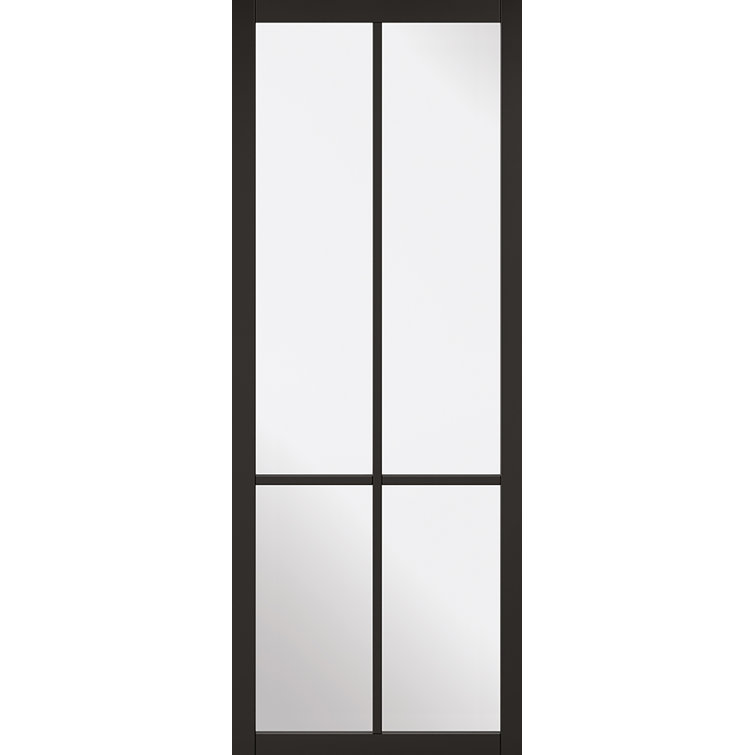 LPD Doors Liberty Glazed Black Internal Door | Wayfair.co.uk