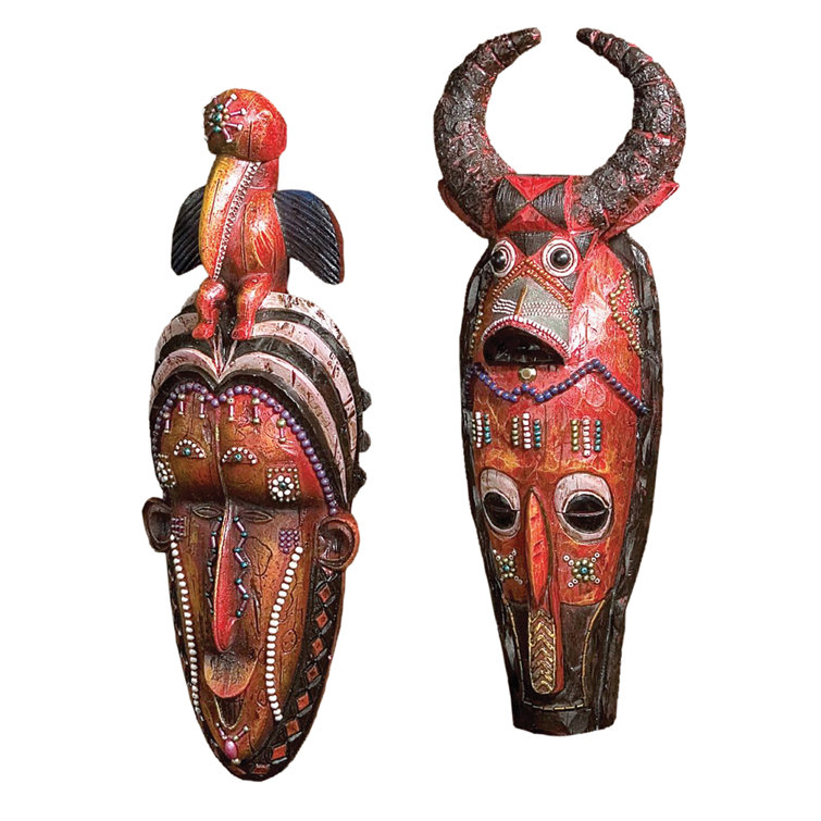 Design Toscano 2 Piece Masks of the Congo Wall Décor Set & Reviews ...