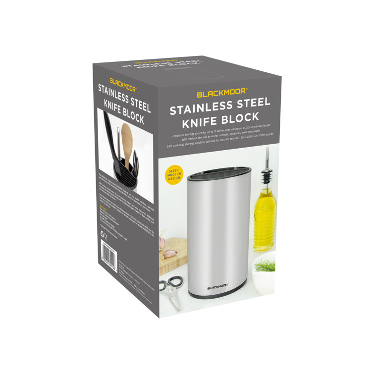 Blackmoor Stainless Steel Universal Knife Block | Wayfair.co.uk