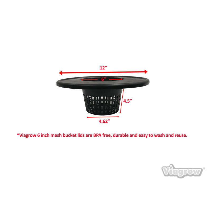 Viagrow Bucket Net Pot Lids Hydroponic Unit | Wayfair
