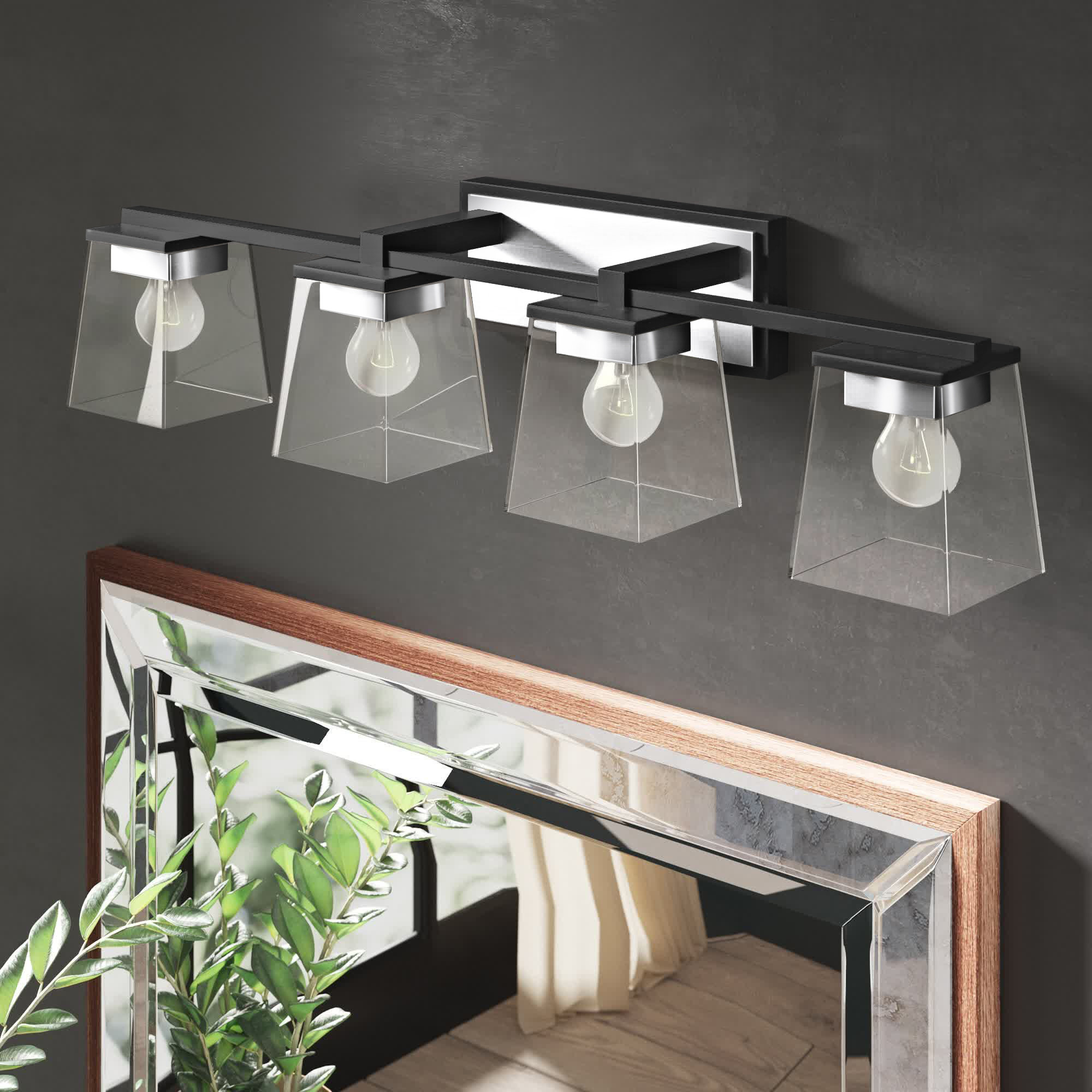 Greyleigh™ Braydon 4 - Light Dimmable Vanity Light & Reviews | Wayfair